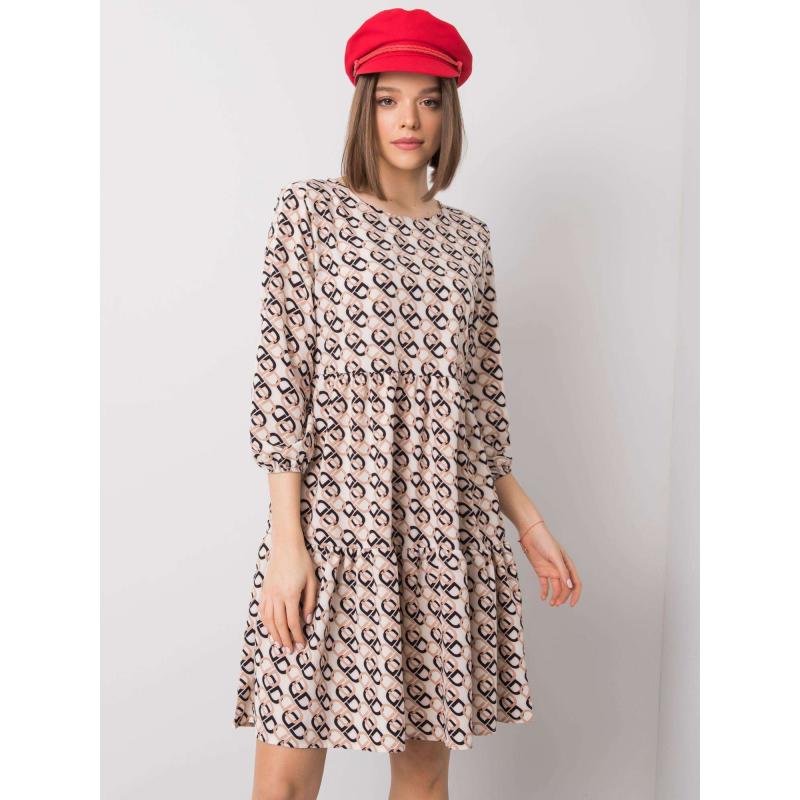 Libby RUE PARIS női fodros ruha ekrü színben | TheyWear.hu