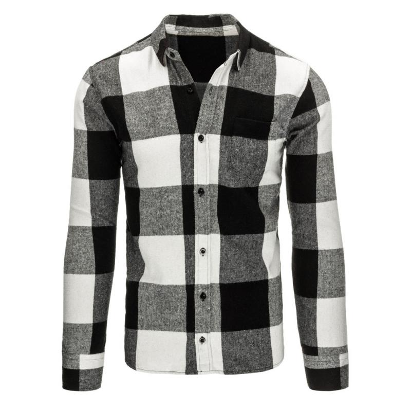 Fehér kockás flanel ing férfi | TheyWear.hu